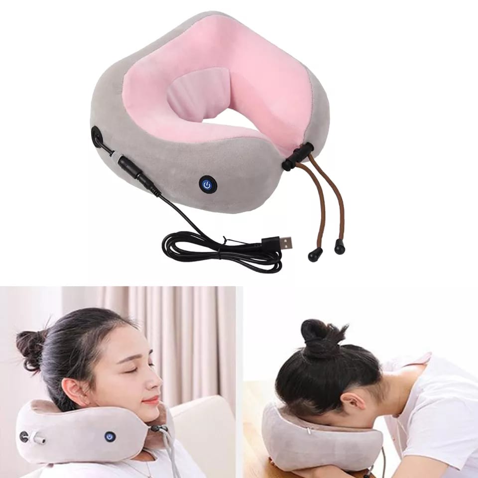 Coussin Massage Cervical Rechargeable - 3 Modes Pétrissage Vibration ...